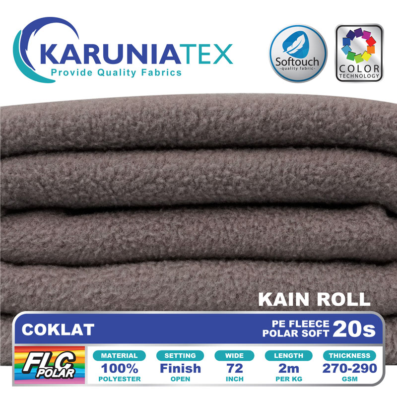 Polar Fleece Soft - Coklat - Toko Bahan Kaos Karunia Textile