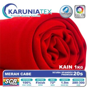 Scuba Spandex Premium - Putih - Toko Bahan Kaos Karunia Textile