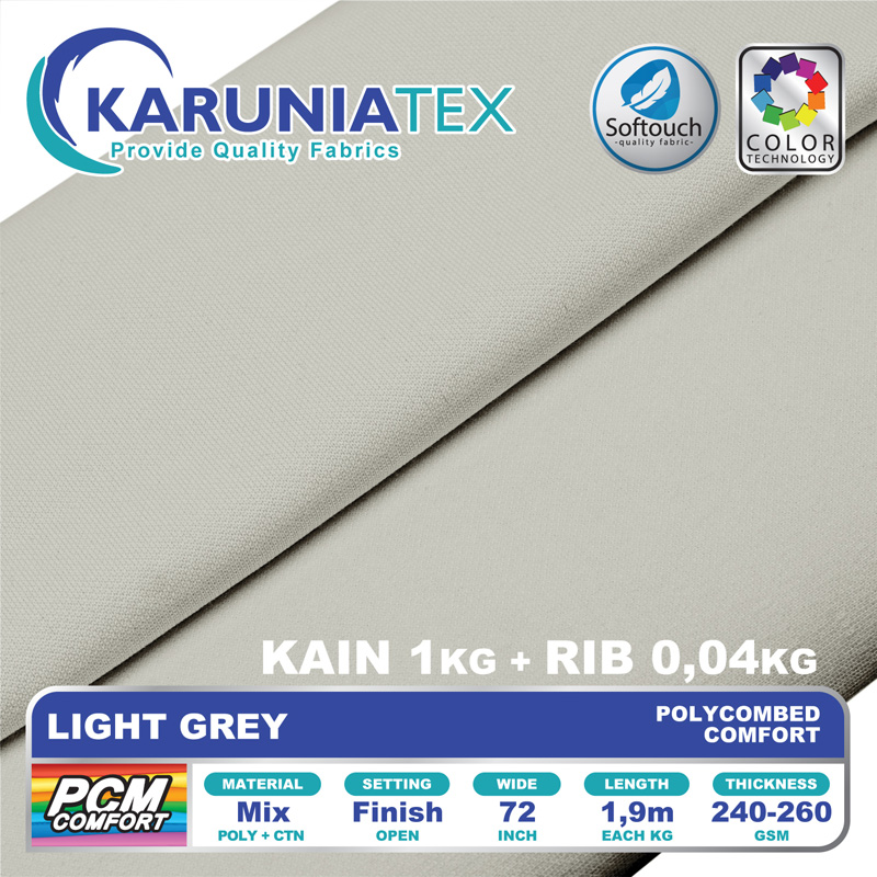 Polycombed Comfort - Light Grey - Toko Bahan Kaos Karunia Textile
