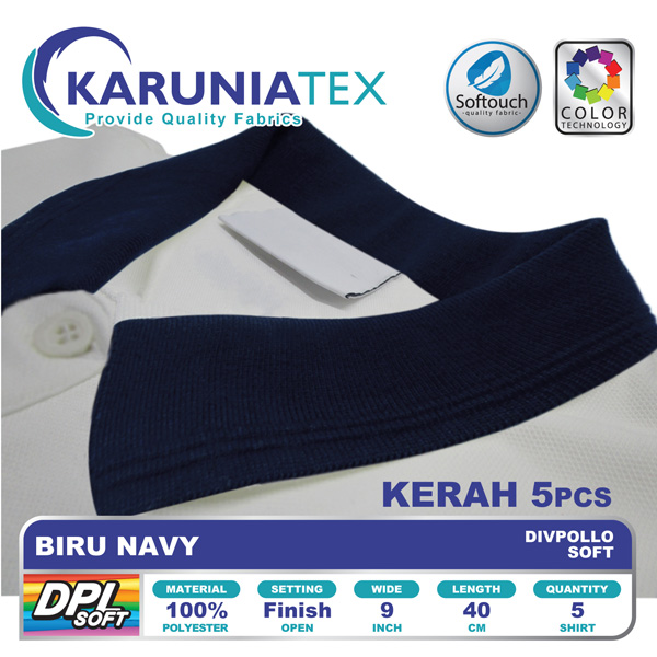 Divpolo Soft - Biru Navy - Toko Bahan Kaos Karunia Textile