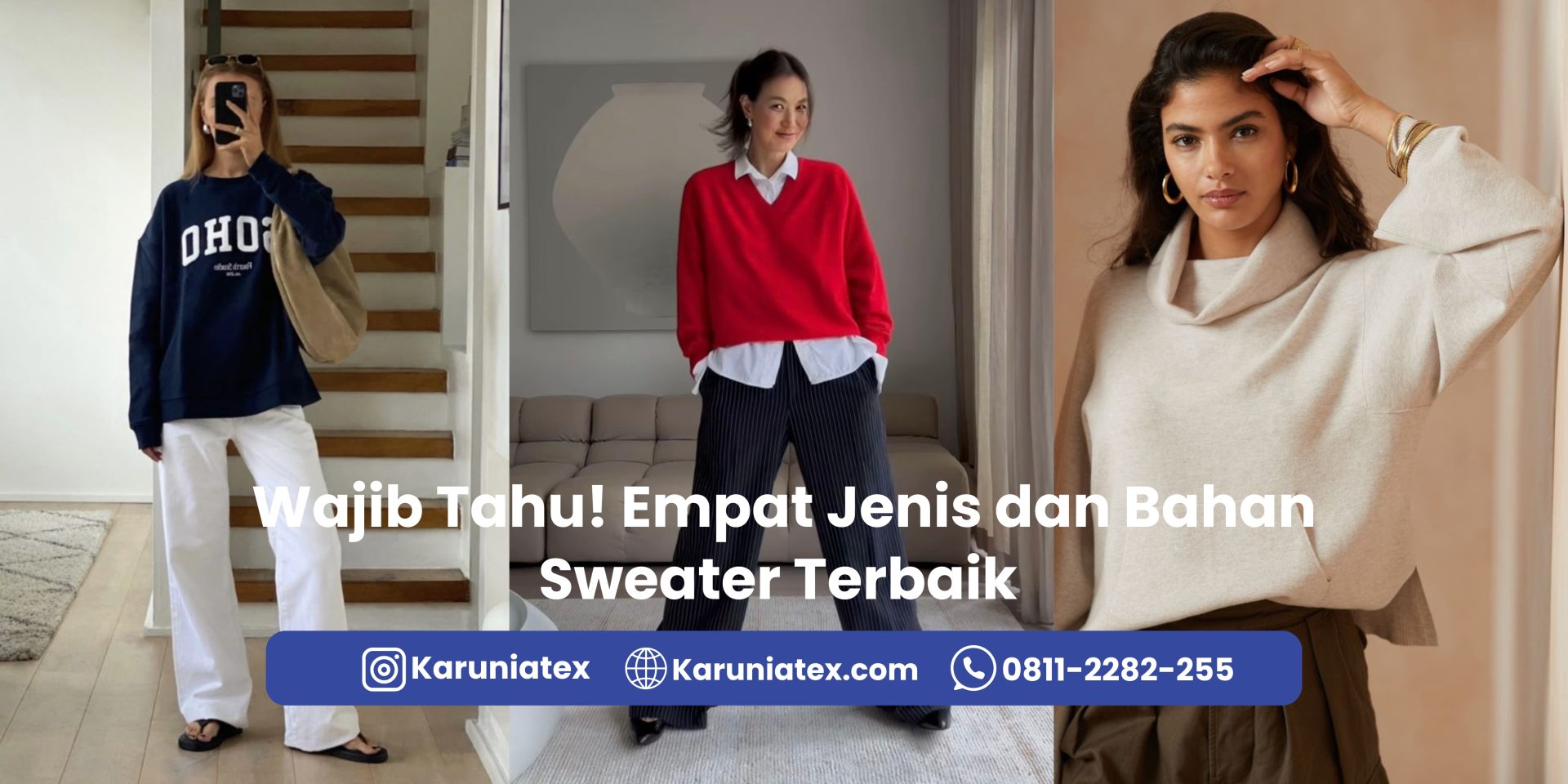 Wajib Tahu! Empat Jenis dan Bahan Sweater Terbaik | Toko Bahan Kaos